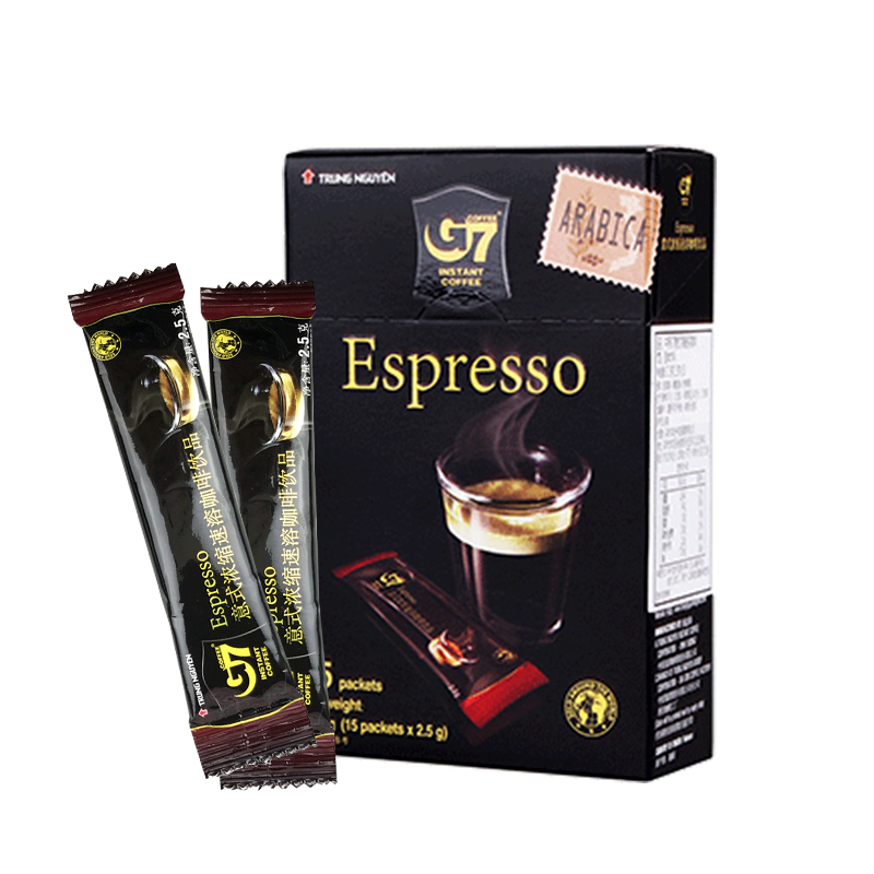 越南进口中原G7黑咖啡速溶37.5g冲泡意式浓缩阿拉比卡正品包装_虎窝淘