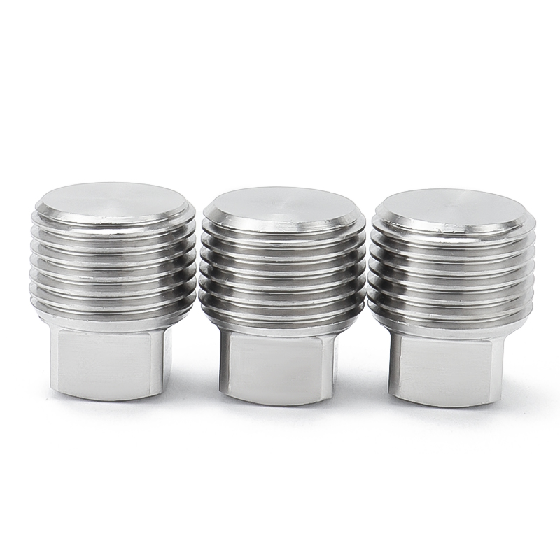 金超不锈钢304外四方堵头ZG1/8 1/4 3/8 1/2 3/4 1寸1.5寸npt油塞_虎窝淘