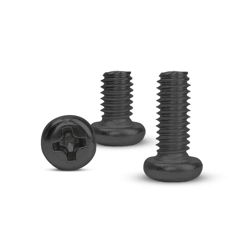 黑色圆头螺丝钉PM盘头机牙螺丝GB818加长圆机小螺钉M2M2.5M2.6M3_虎窝淘