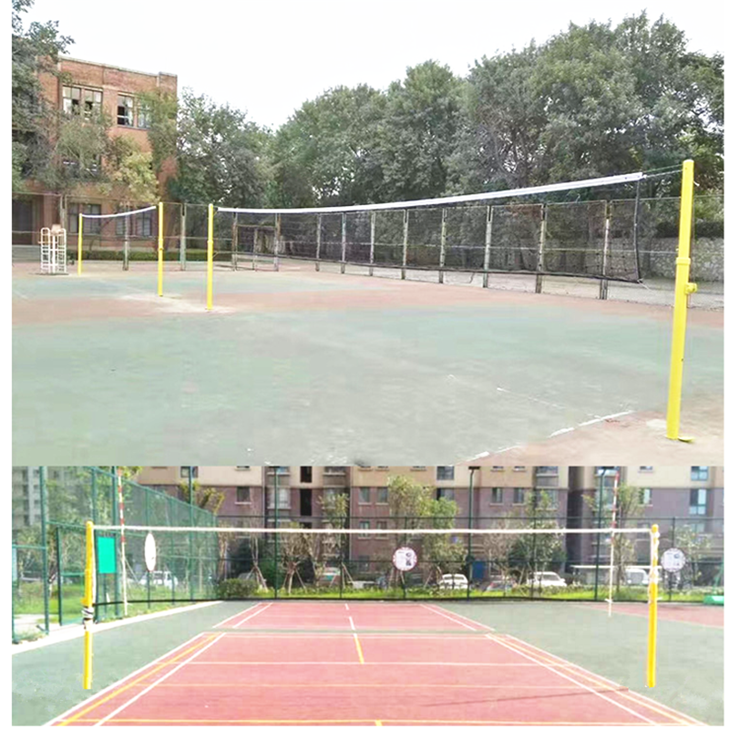 地插式羽毛球架气排球柱室内外直插固定地埋式排球架网球柱_虎窝淘