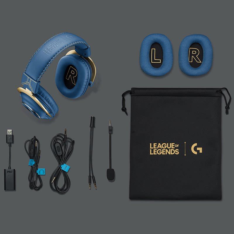 【官方旗舰店】罗技G PRO X海克斯联名限定游戏耳机英雄联盟套装_虎窝淘