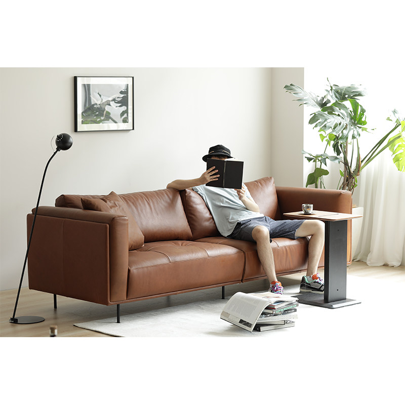 北欧意式进口头层牛皮表情油蜡全真皮中古沙发CHEL四人位|树吱_虎窝淘