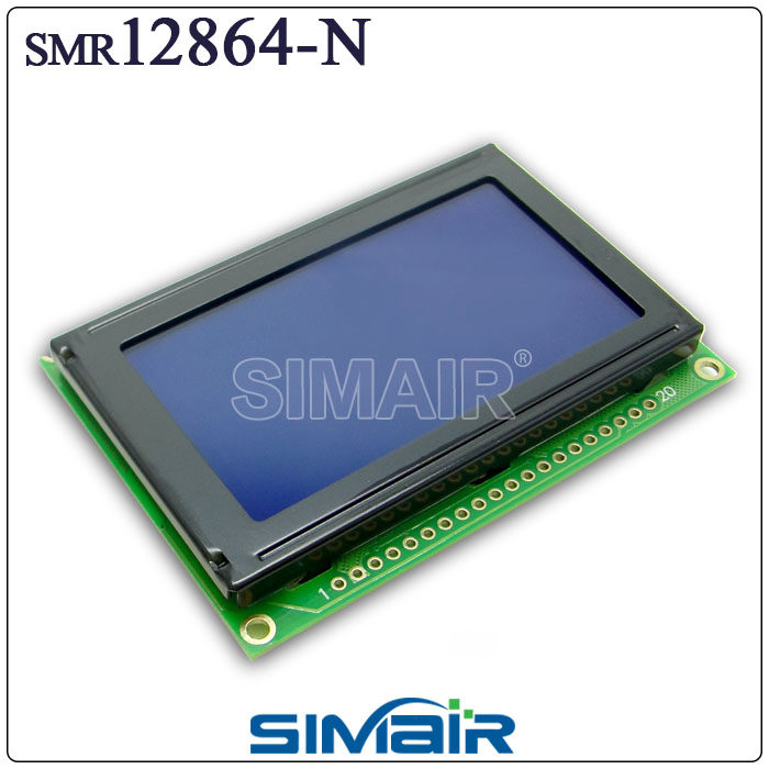 手柄屏12864显示屏 12864液晶屏 12864点阵屏模块 12864蓝白屏_虎窝淘