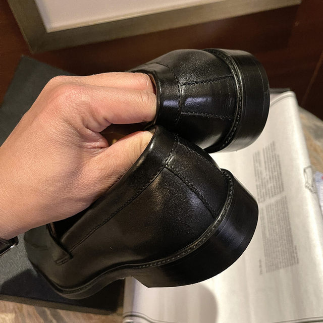 CANO/WISS loafers men's genuine leather shoes British slip-on business ...