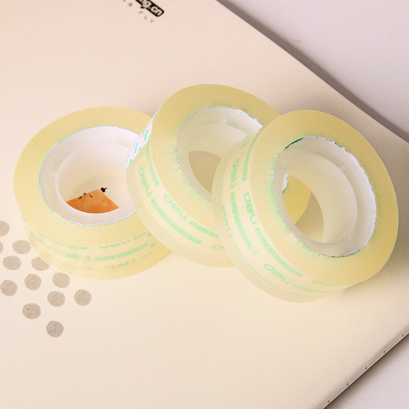 满25包邮得力30065透明胶带1.8CM*30Y学生文具胶带财务小胶带胶布_虎窝淘