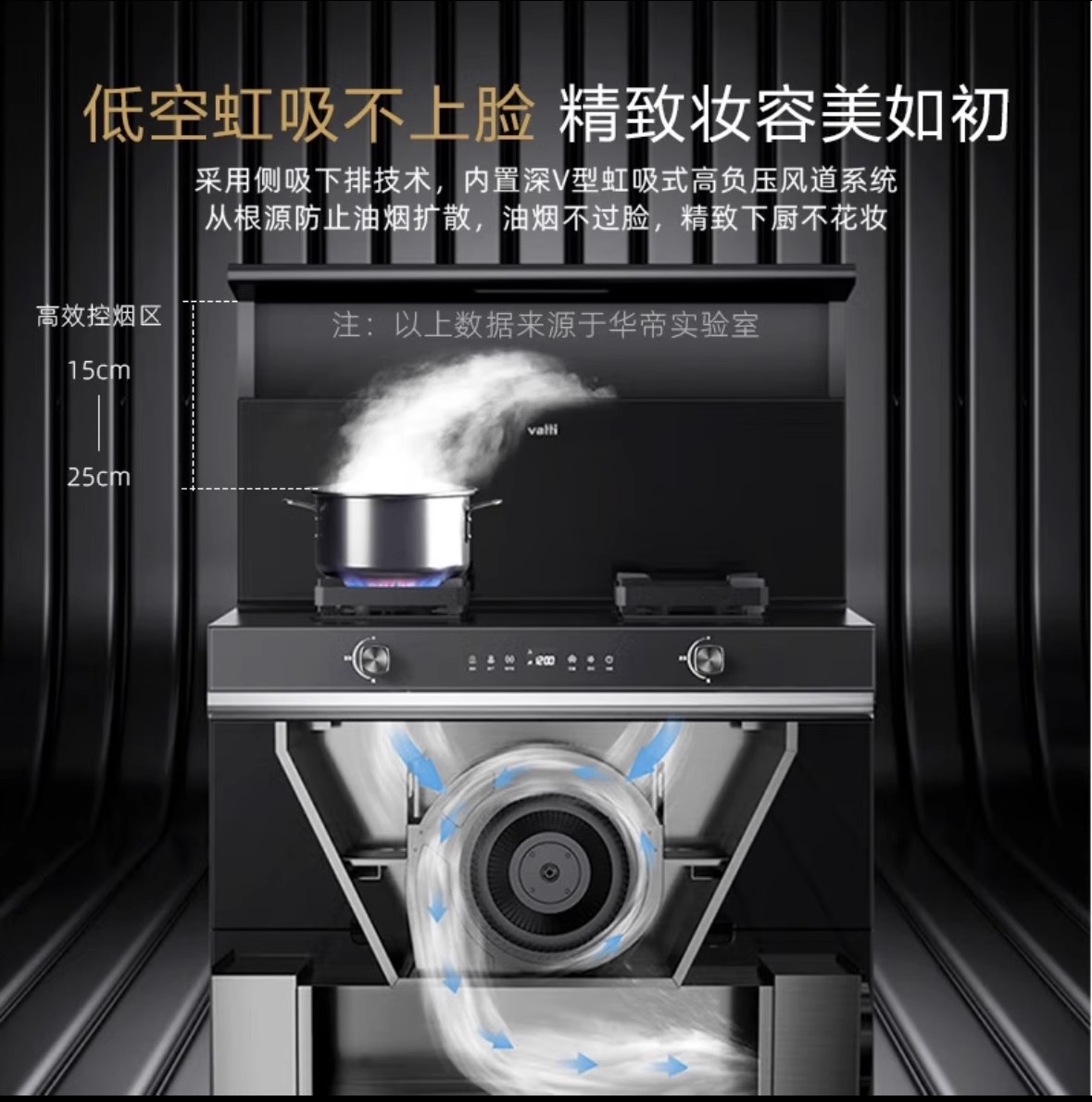 美的出品华凌小透明变频集成灶烟灶消套装家用WD26S蒸烤一体WX9S_虎窝淘