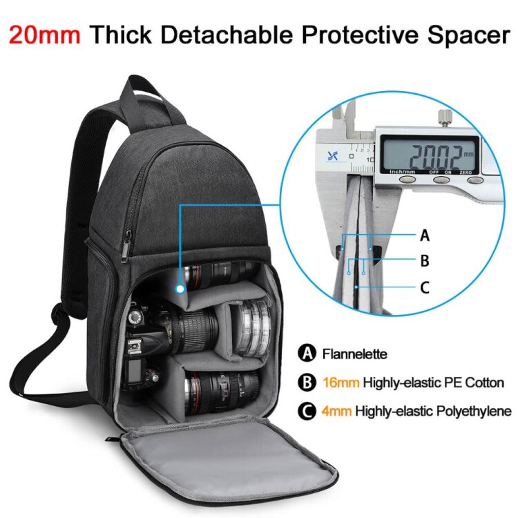 CADeN D15 Messenger Single Shoulder Open SLR Camera Backpack_虎窝淘