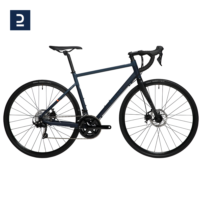 迪卡侬RC520碳纤维前叉碟刹弯把竞速禧玛诺超快铝公路自行车OVB1_虎窝淘