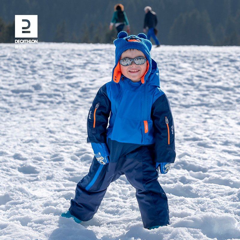 迪卡侬宝宝连体滑雪服防风防水保暖婴儿滑雪服KIDK_虎窝淘