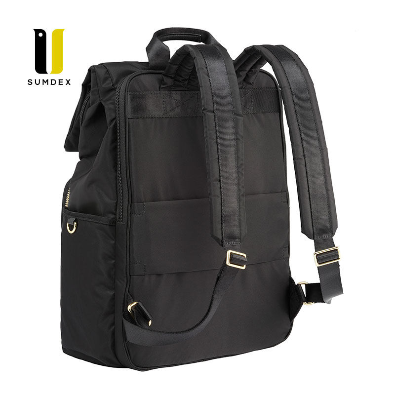 sumdex森泰斯新款商务时尚双肩包女士防盗尼龙旅游电脑背包704BHN_虎窝淘