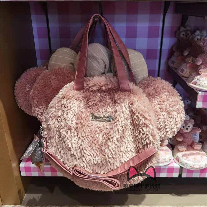 上海迪士尼国内代购duffy达菲熊雪莉玫斜挎包手提大头包双肩背包_虎窝淘