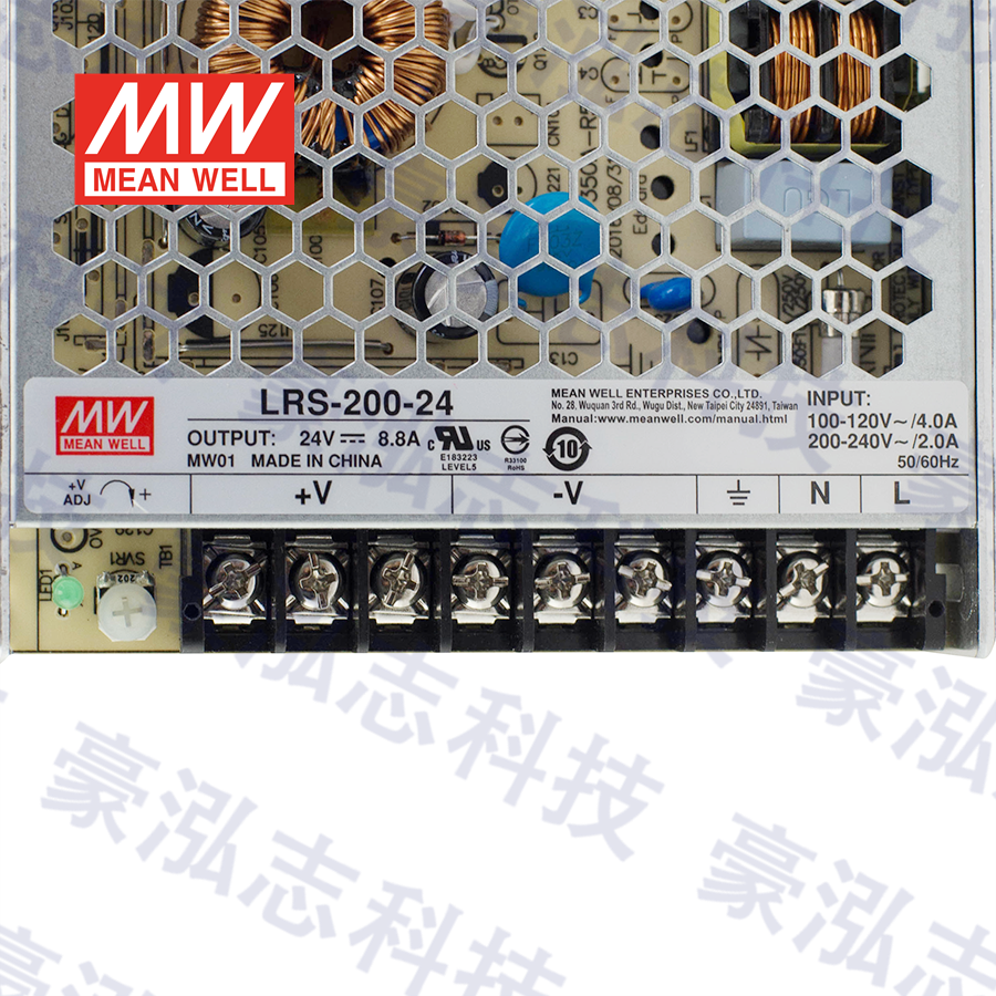 LRS-200-24台湾24V开关电源8.8A直流200W变压器薄LED灯带灯箱_虎窝淘