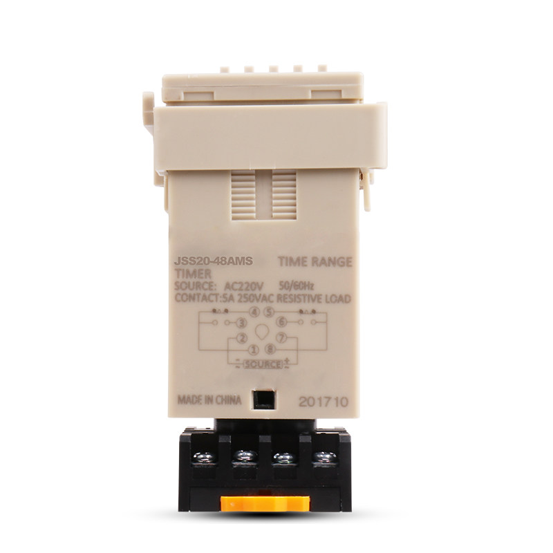 三位数显时间继电器JSS20-48AMS通电延时质保五年送底座220V 24V_虎窝淘