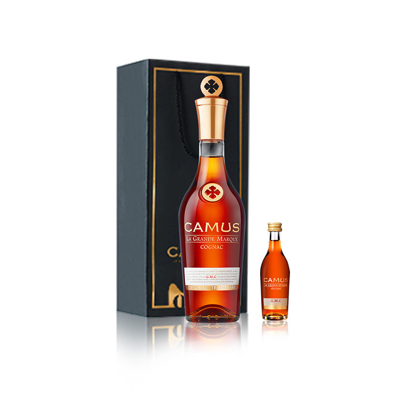 CAMUS卡慕皇冠GMC定制礼盒干邑白兰地法国原装进口洋酒700ml+50ml_虎窝淘