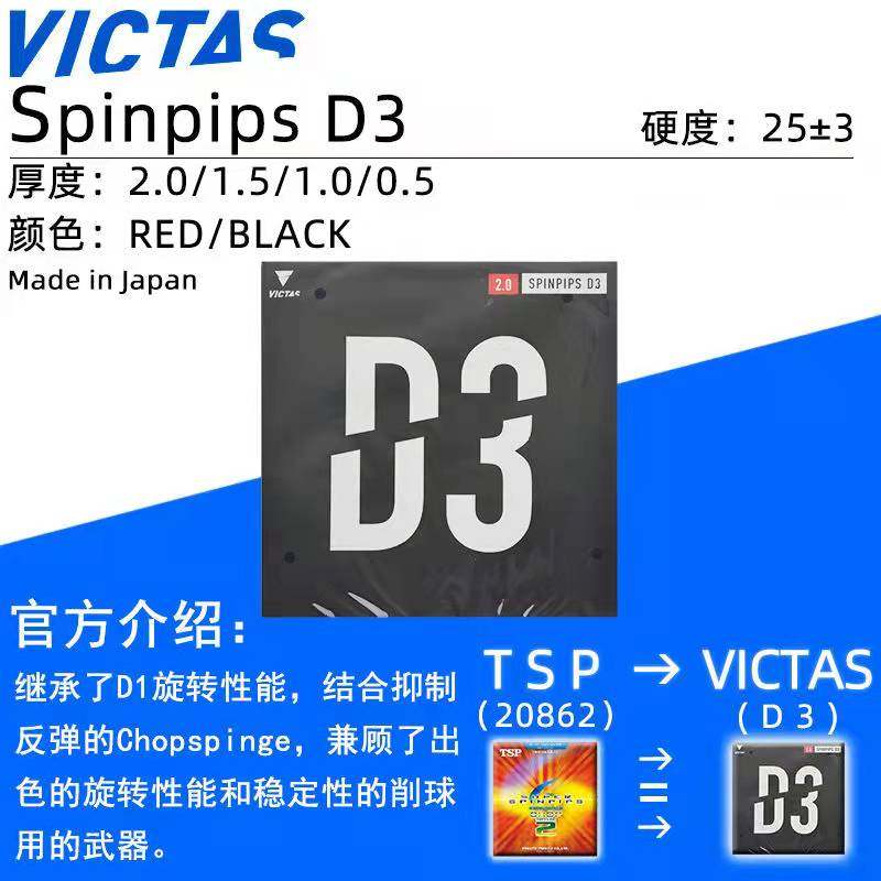 VICTAS维克塔斯TSP SpinPips D1/D2/D3正胶乒乓球拍颗粒胶皮套胶_虎窝淘