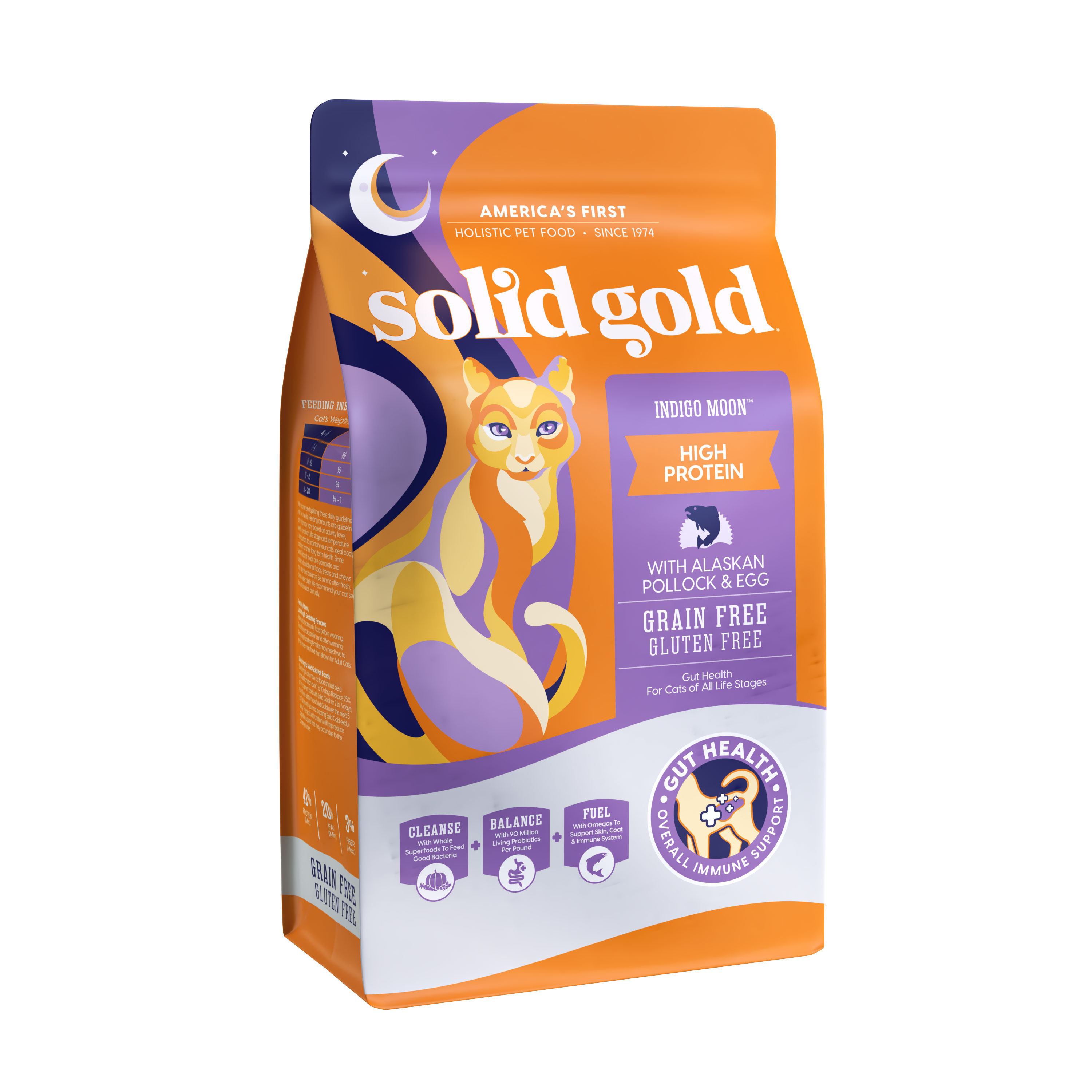 【自营】Solid Gold/素力高幼猫成猫美毛鸡增肥进口发腮猫粮12磅_虎窝淘