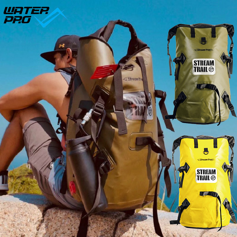 Stream Trail 60L户外运动防水大容量潜水冲浪滑雪登山双肩背包_虎窝淘