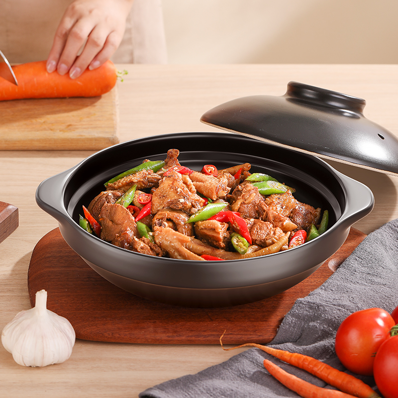 砂锅家用炖锅陶瓷煲仔饭煤气灶燃气专用干烧商用煲汤耐高温小沙锅_虎窝淘