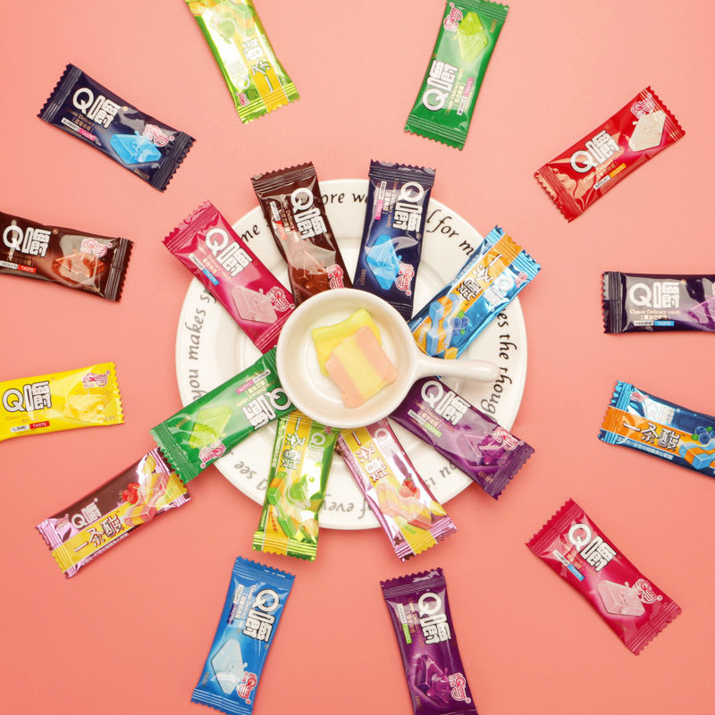 Q嚼软糖水果味酸奶qq糖8090怀旧年货吃货零食小吃休闲食品大礼包_虎窝淘