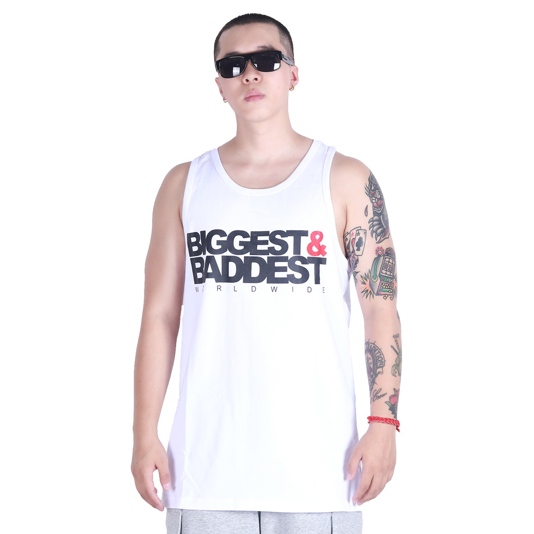 FBS X BIGGEST BADDEST联名经典款美式嘻哈街舞宽松无袖bboy背心_虎窝淘