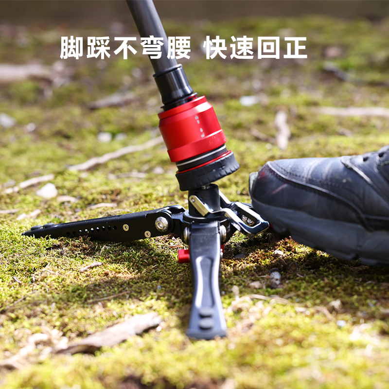 iFootage印迹眼镜蛇新品第三代脚踩多功能网红独脚架专业摄影摄像单反碳纤维快拆便携扳扣C180F-P K5S云台_虎窝淘