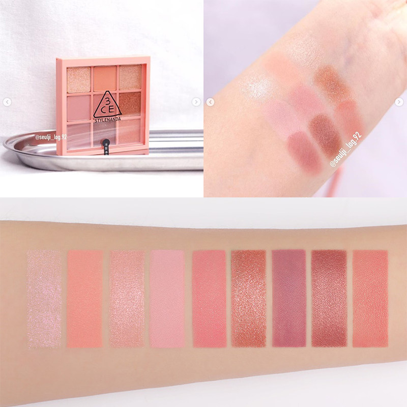 3CE/三熹玉九宫格眼影珠光9色哑光闪片 BEACH MUSE ALL NIGHTER_虎窝淘