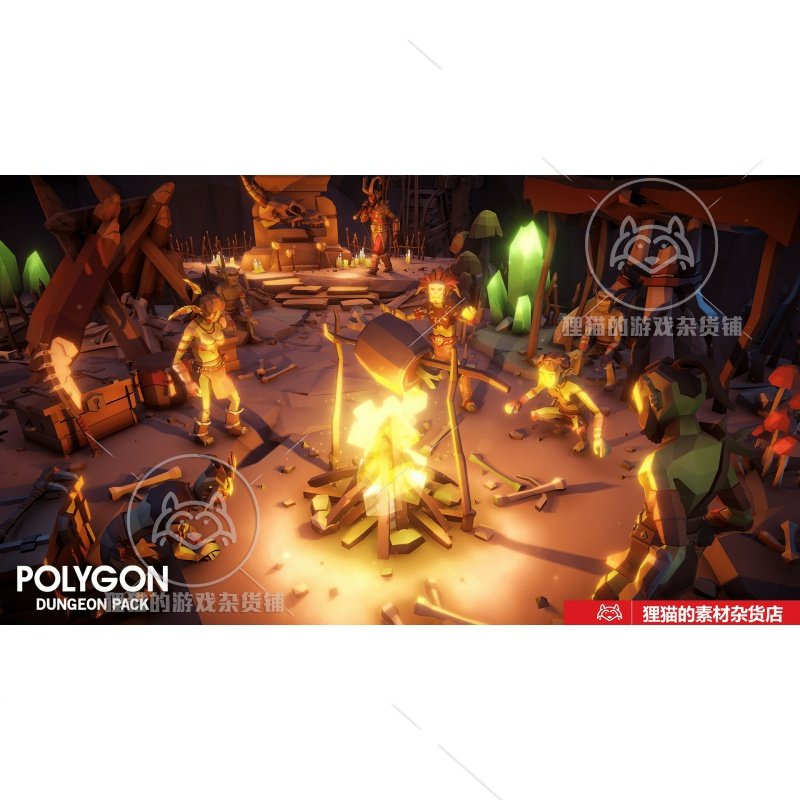 Unity POLYGON Dungeons-Low Poly 3D Art by Synty地牢素材 1.6_虎窝淘