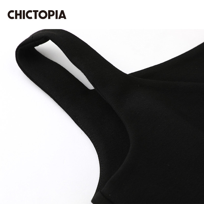 CHICTOPIA CHIC刘清扬春夏黑色弹力修身百搭时尚气质针织连体衣_虎窝淘