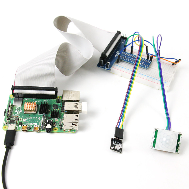 树莓派4B入门学习传感器套件OpenCV AI视觉开发Python编程scratch_虎窝淘