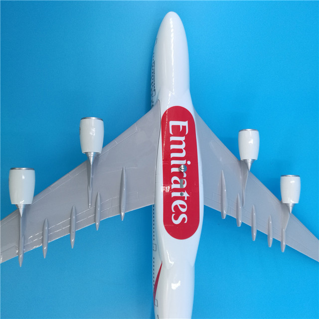 45cm Arab Emirates A380 Simulation Static resin aircraft model swing ...