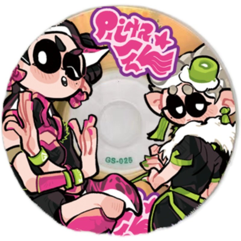 SPLATOON喷射战士潮色姐妹C-SIDE乐队同人仿三寸CD杯垫非唱片NS_虎窝淘