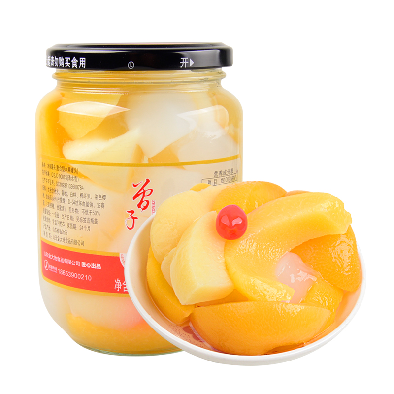 曾子山 水果罐头 510g*3瓶，6.9元包邮、折2.3元/瓶—— 慢慢买比价网