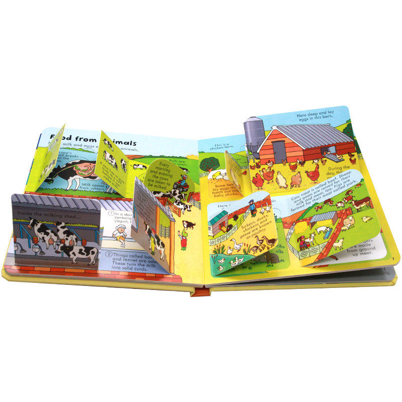 进口英文原版正版 看里面系列 食物 Look inside Food 英文原版绘本 儿童科普百科 纸板翻翻书 Usborne 幼儿启蒙认知绘本_虎窝淘