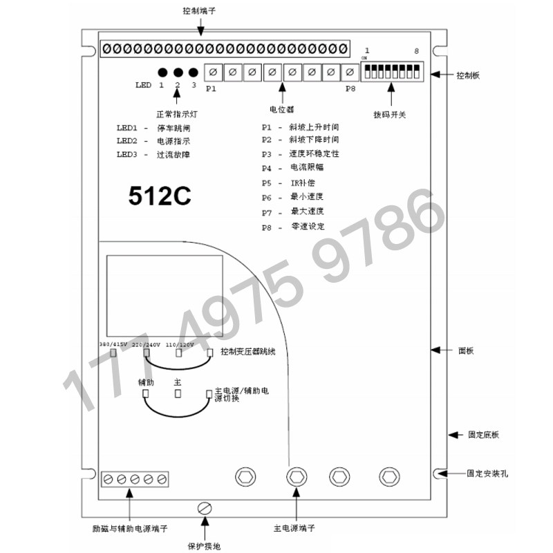 原装正品512C派克欧陆直流调速器08A 16A 32A 512C SSD驱动控制器_虎窝淘