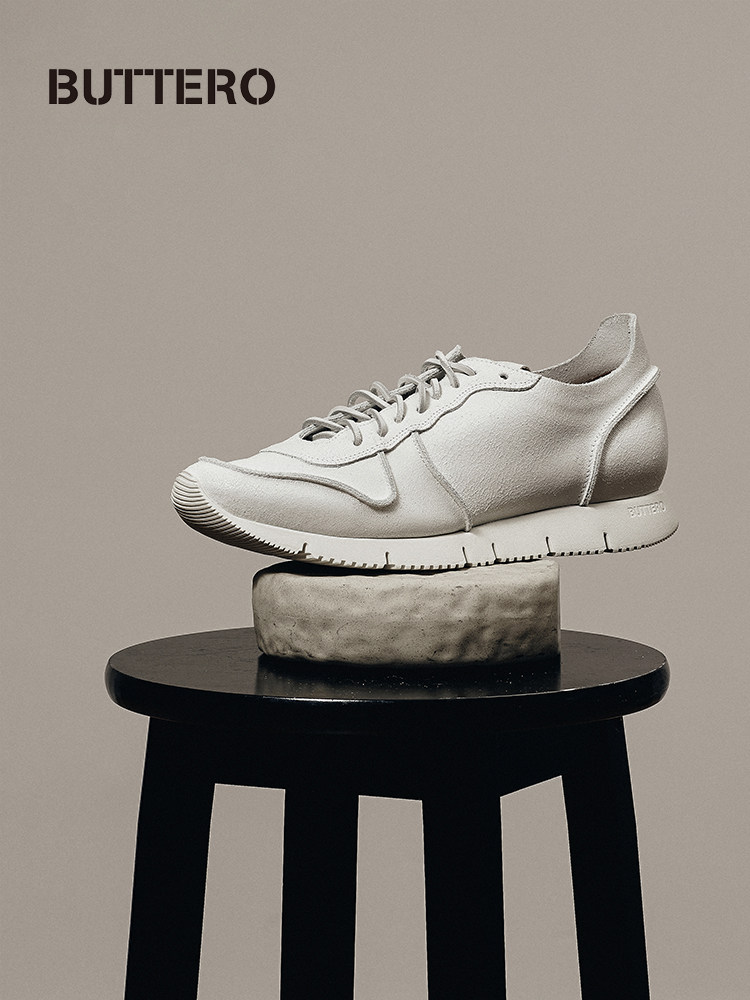 BUTTERO经典5910爆裂白升级版小白鞋牛皮做旧休闲鞋意大利产9710_虎窝淘