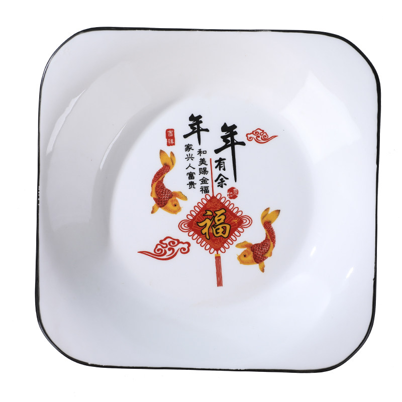 6/8个装陶瓷方盘菜盘家用创意北欧盘子方形如意盘可微波炉特价盘_虎窝淘