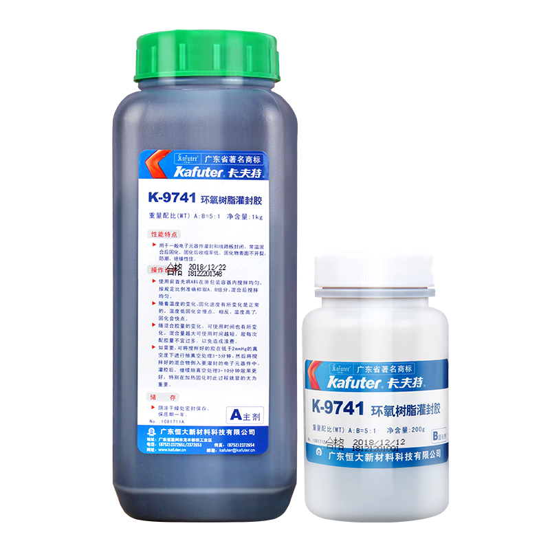 卡夫特K-9741/9761环氧树脂灌封胶黑色透明耐高温保护电路板电子收缩率低线路板密封胶绝缘胶防水硬性ab胶水_虎窝淘