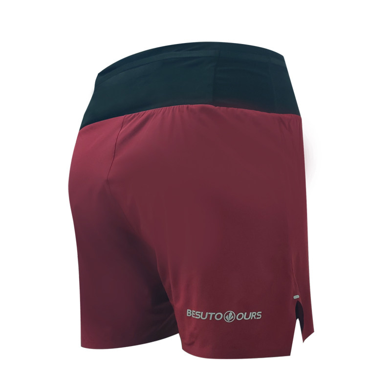 Besuto北斯途多口袋运动速干健身跑步越野田径马拉松超薄四分裤_虎窝淘