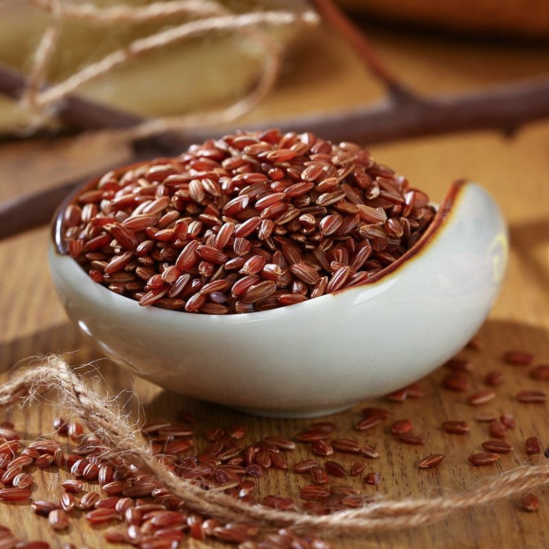 果小妞红糙米红大米饭农家五谷杂粮饭粗粮胚芽粳米红米500g_虎窝淘