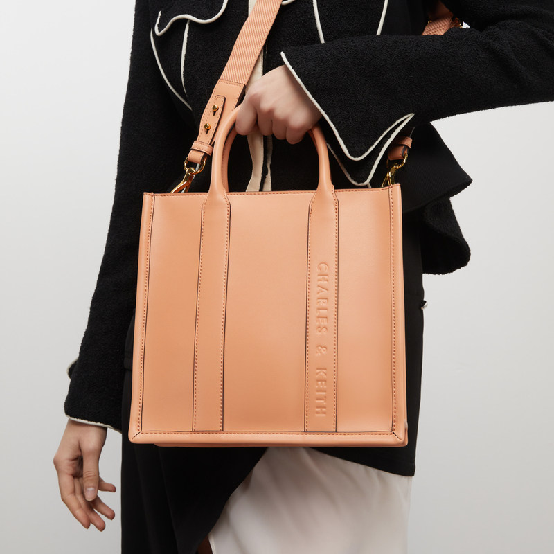 CHARLES&KEITH23夏季新款CK2-30782088柔软子母手提单肩托特包女_虎窝淘