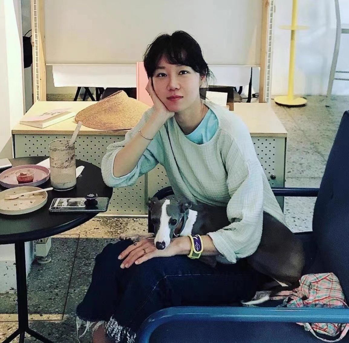 孔孝真同款emis粉蓝撞色复古格子薄款帆布袋单肩_虎窝淘