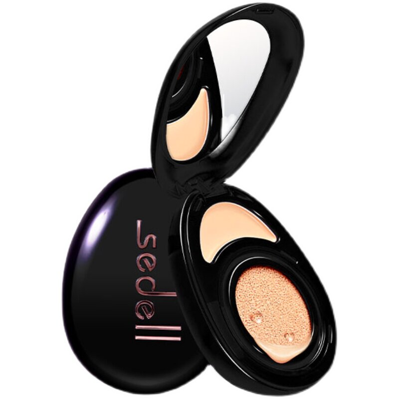 sedell诗黛尔气垫BB霜黑金轻奢清透两用气垫霜保湿遮瑕持久不脱妆_虎窝淘