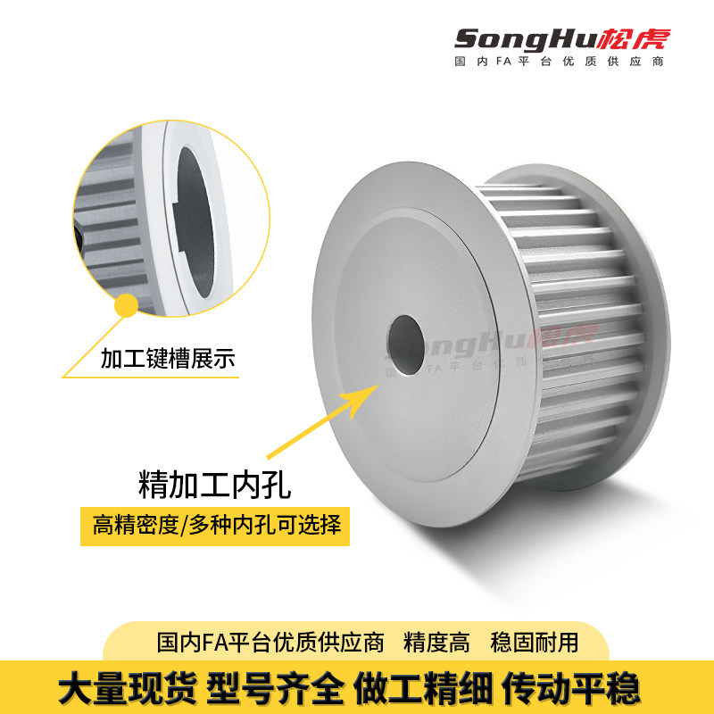 EBF01-S3M060 100 150-44-A-N-d8至25孔S3M44齿带键槽同步轮带轮_虎窝淘