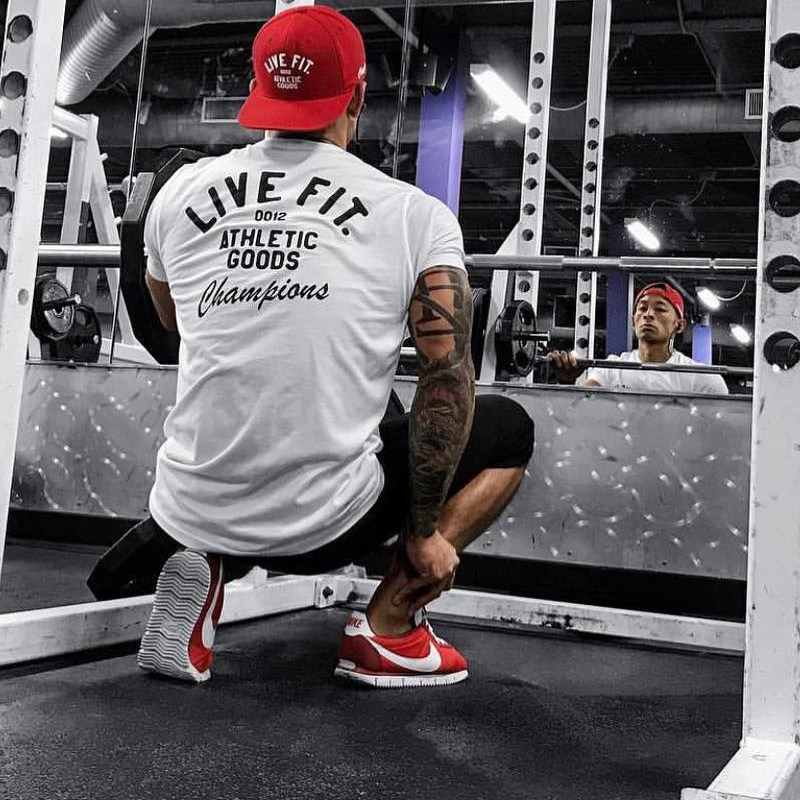 LVFT夏季健身短袖T恤男肌肉运动跑步训练服兄弟篮球弹力紧身上衣_虎窝淘