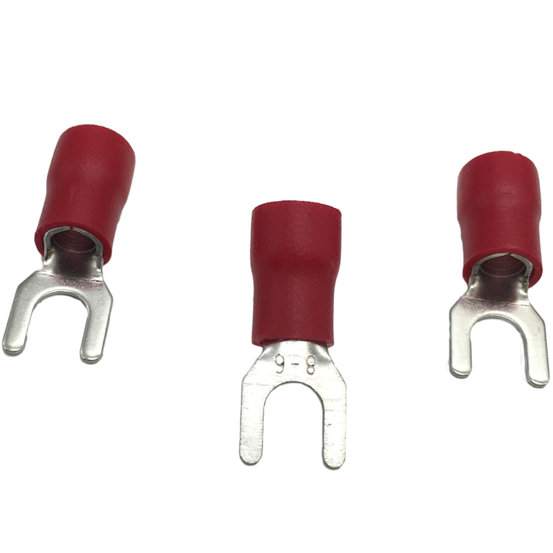 SV8-6叉型200只Y型U型预绝缘端子头冷压接线端子线耳欧式铜鼻子_虎窝淘