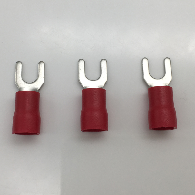 SV8-6叉型200只Y型U型预绝缘端子头冷压接线端子线耳欧式铜鼻子_虎窝淘