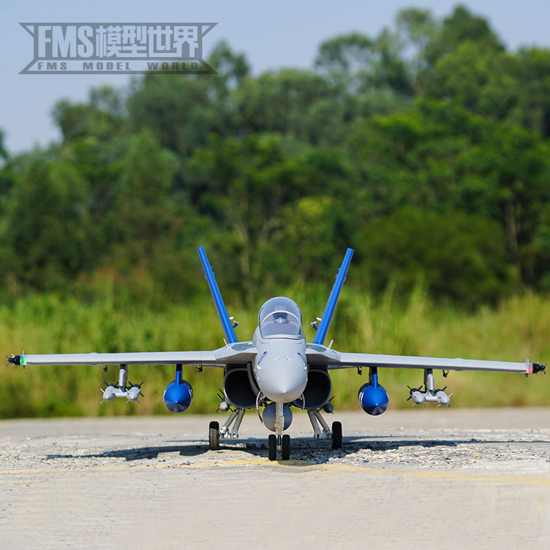 FMS新品80mm涵道F/A-18大黄蜂战斗机电动航模遥控拼装固定翼飞机_虎窝淘