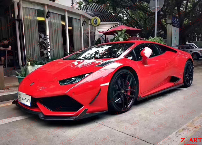 兰博基尼LP610改装Revozport全碳纤维前唇后唇侧裙尾翼套件_虎窝淘