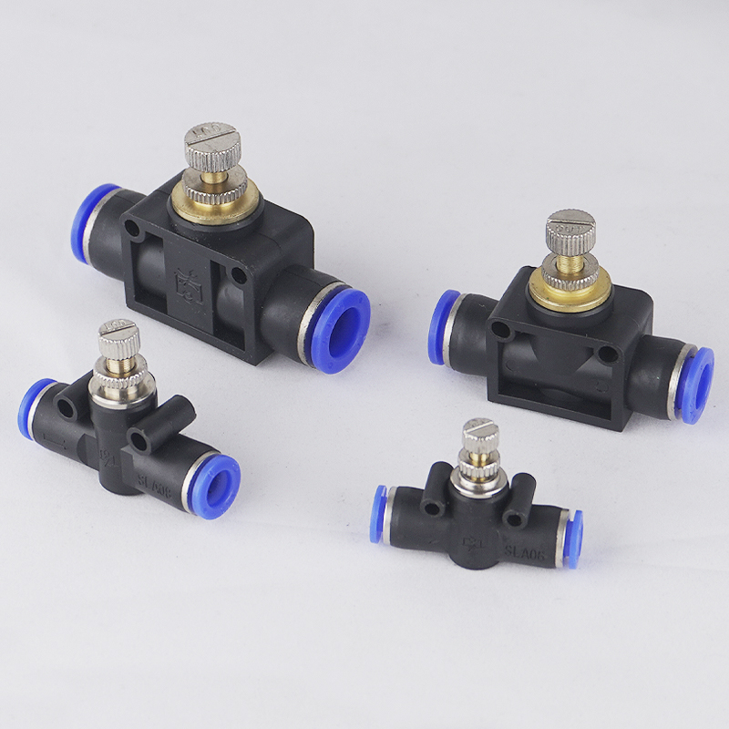 AKS气管接头管道节流阀PA LSA SA4 SA6 SA8 SA10 SA12流量直通阀_虎窝淘