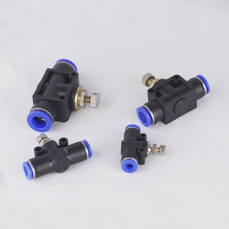 AKS气管接头管道节流阀PA LSA SA4 SA6 SA8 SA10 SA12流量直通阀_虎窝淘